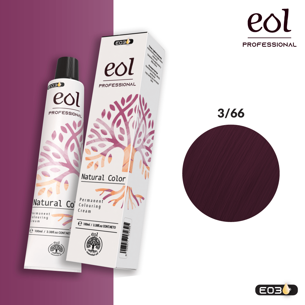 Eol Tintura 3.66 Castaño Oscuro Rojo