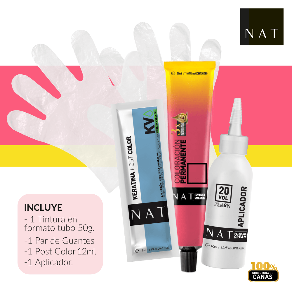 Nat Tintura Kit 2 Sachet 50G S7-1 Rubio Ceniza